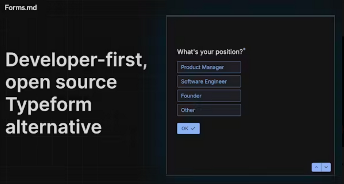Formsmd Developer First Open Source Typeform Alternative Steemhunt